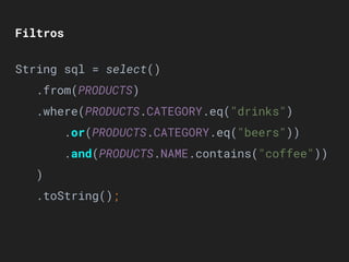 TDC2016SP - JooQ: SQL orientado a objetos. | PDF | Databases | Computer Software and Applications