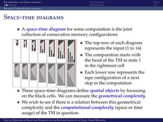 Fractal Dimension of Space-time Diagrams and the Runtime Complexity of Small Turing Machines | PPT