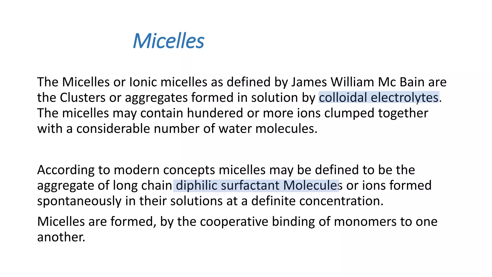Micelles | PPTX
