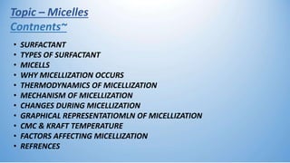 Micelles | PPTX