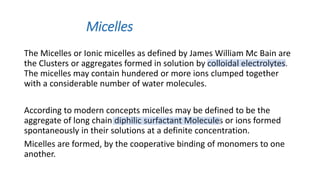 Micelles | PPTX