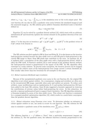 Robust Super-Resolution by minimizing a Gaussian-weighted L2 error norm | PDF