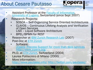 JOpera - Eclipse-based Visual Composition Environment featuring a general language for ...