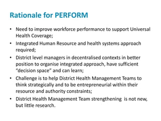 Improving health workforce performance in Uganda: linking research and ...