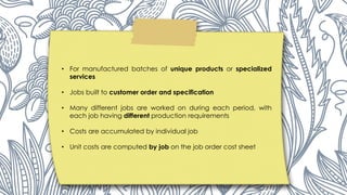 Job Order, Process, and ABC Costing | PDF