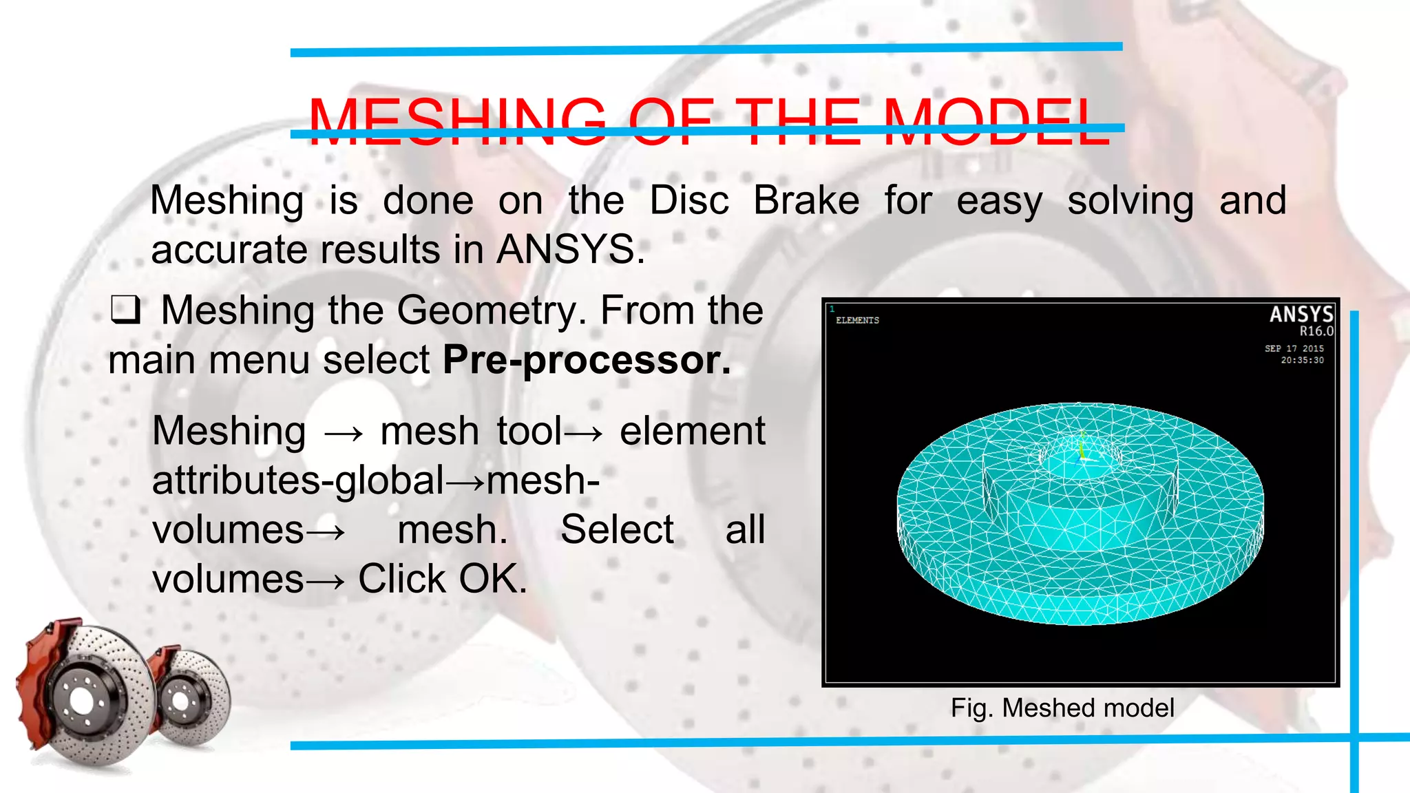 Structural analysis of a brake disc.pptm