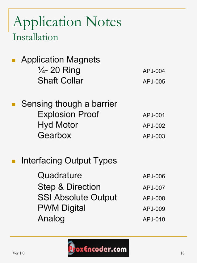 Joral Non Contact Encoders Ppt | PDF