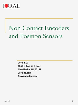 Joral Non Contact Encoders Ppt | PDF