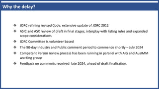 JORC_Review_presentation. 2024 código jorcpdf | PDF