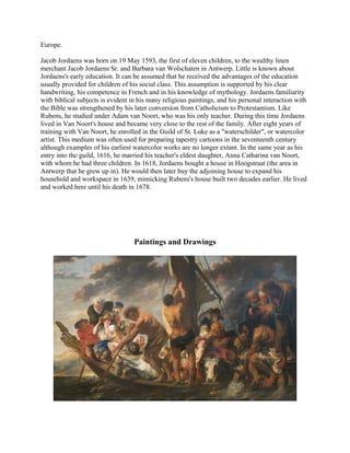 Jacob Jordaens: 110 Masterpieces | PDF