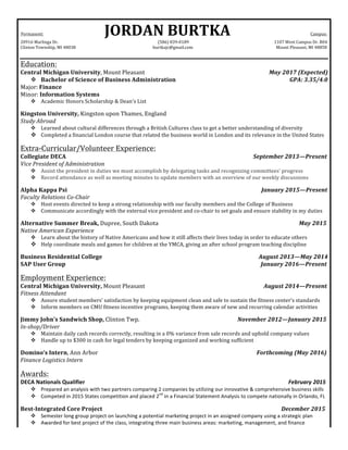 Jordan burtka - resume | PDF
