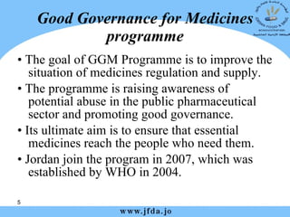 Good Governance for Medicines in Jordan | PPT