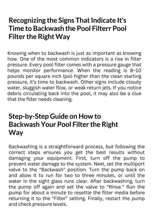 Jordan Hidalgo - How to Properly Backwash Your Pool Filter and Why It ...