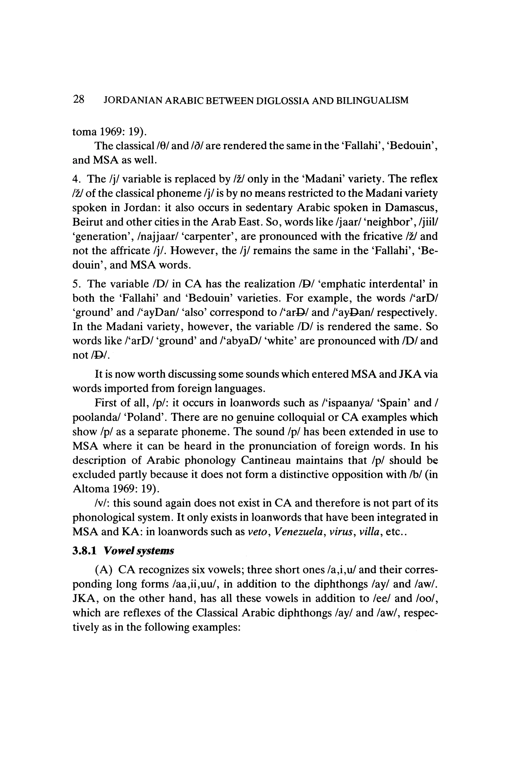 Jordanian arabic between diglossia and bilingualism | PDF