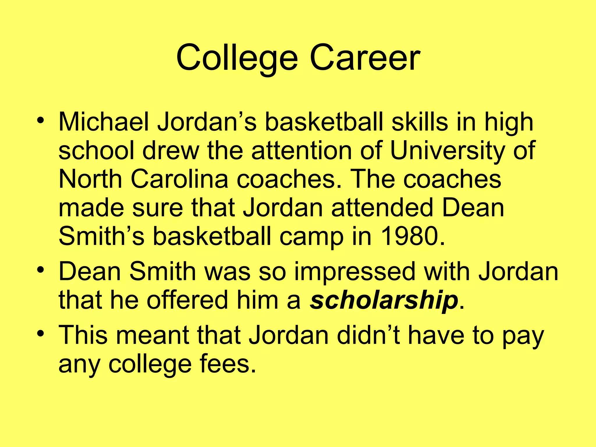 Michael Jordan Biography | PPT