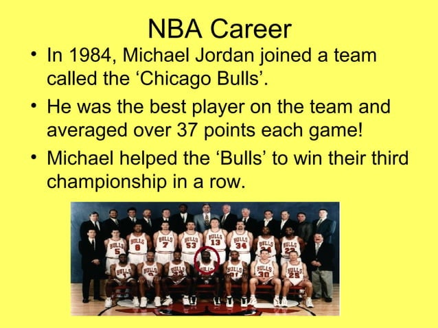 Michael Jordan Biography | PPT | Basketball | Sports