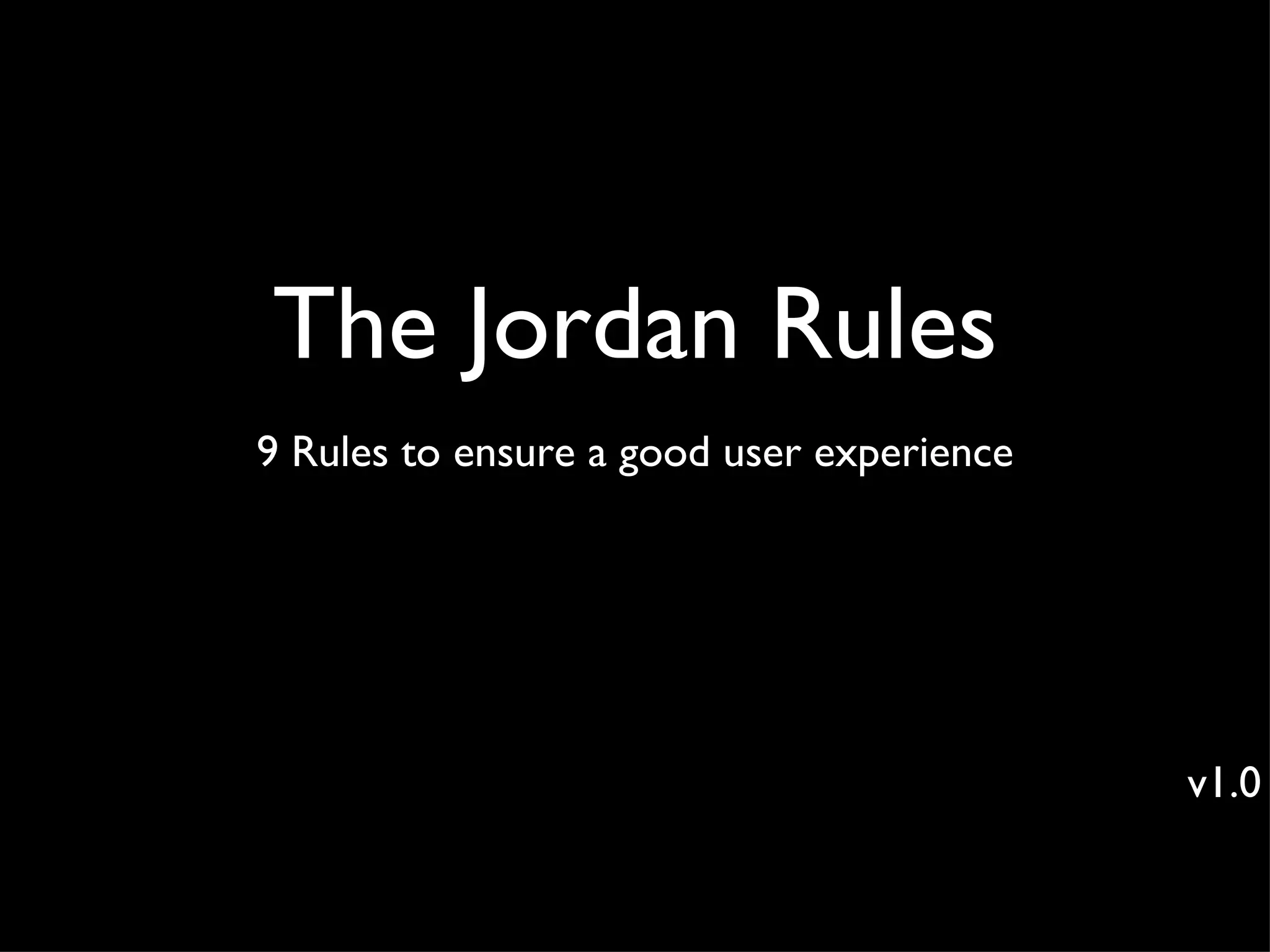 Jordan Rules 1 of 5 | PPT