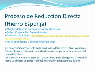 bibliografias de reduccion de metales | PPT