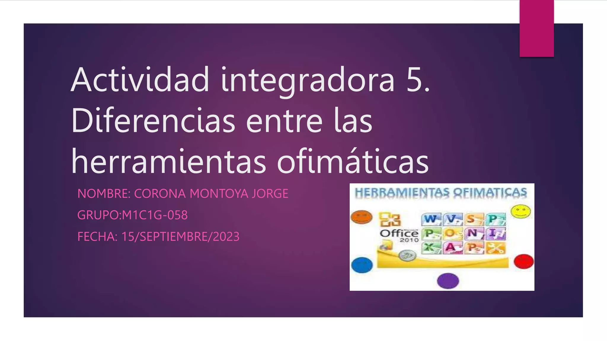 Diferencia entre las herramientas ofimáticas | PPTX