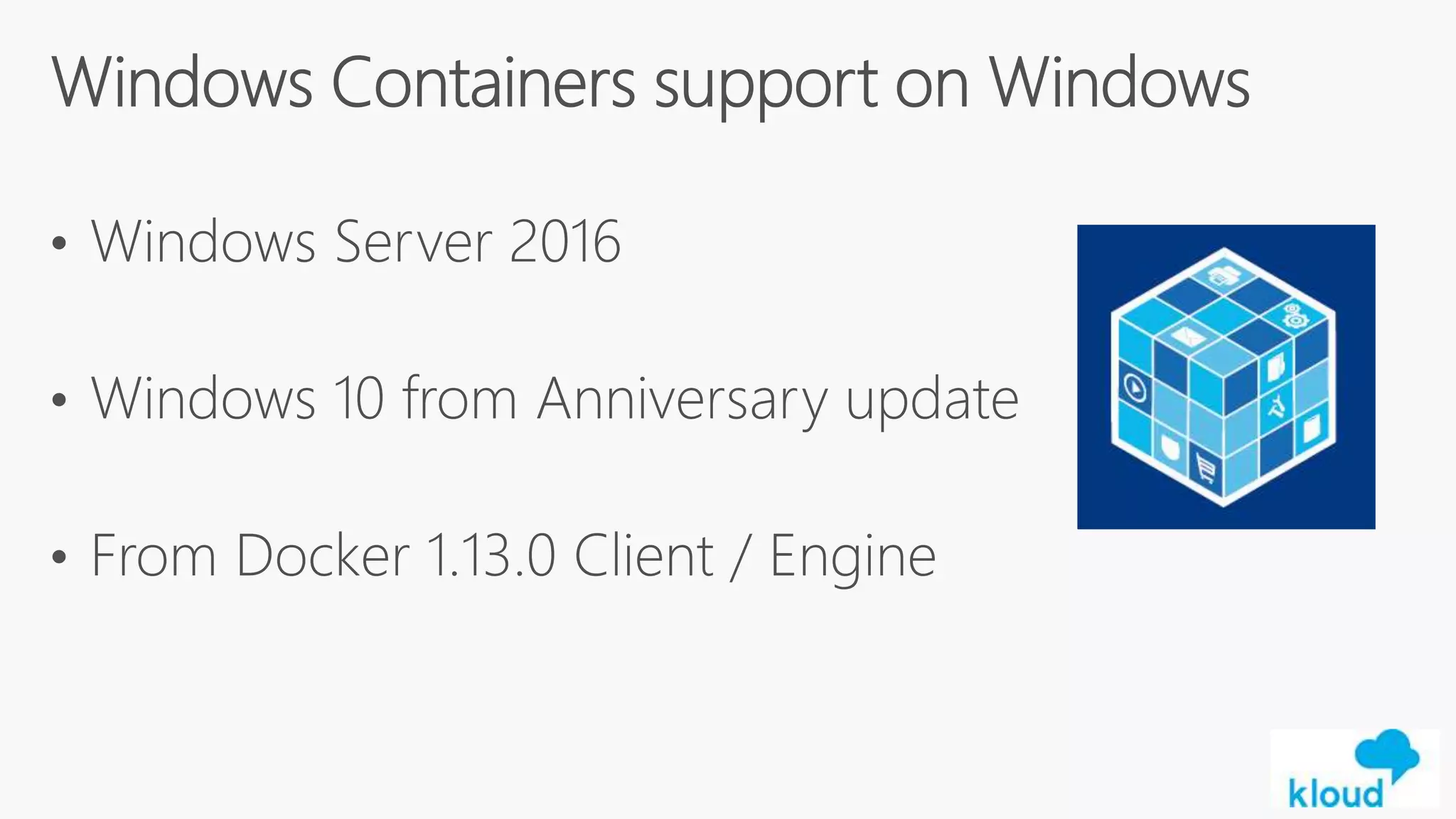 Windows 10 Docker Containers | PPT