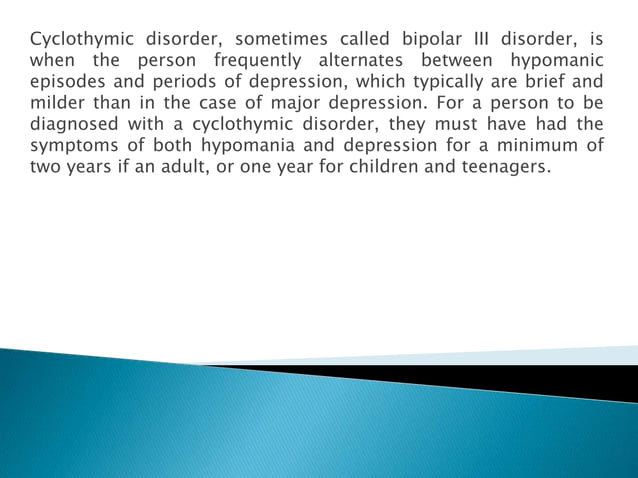 Three Types of Bipolar Spectrum Disorders | PPT