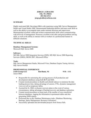 Jorge Giraldo Resume | DOC