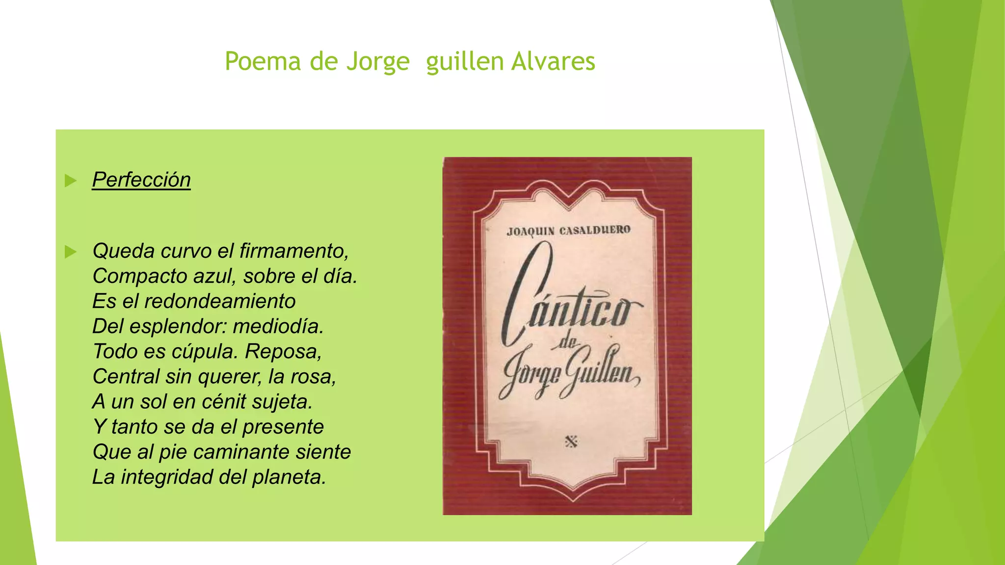 Literatura española Jorge Guillen | PPTX