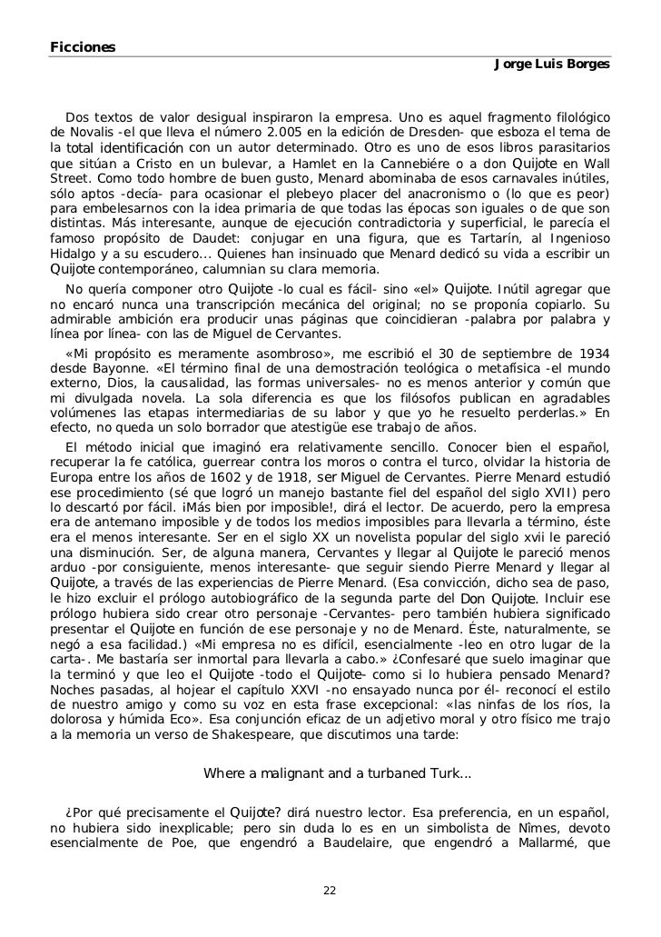 Resumen Del Libro Ficciones De Jorge Luis Borges Por Capitulos - Leer ...