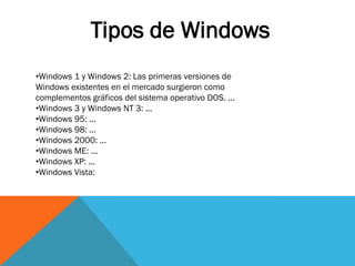 Sistema Operativo Windows | PDF