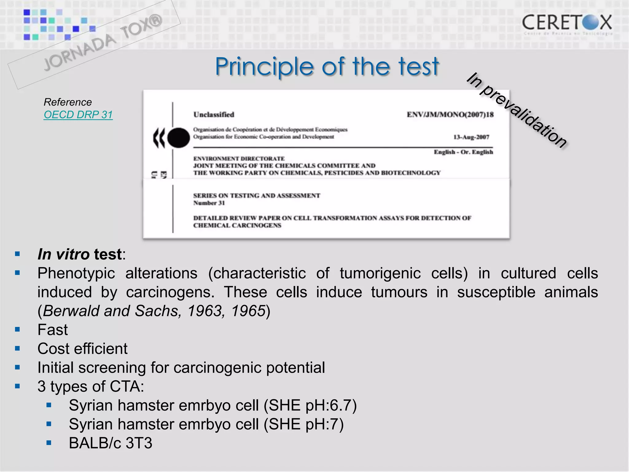 Cell Transformation assay CTA (D. Ramos) | PPT