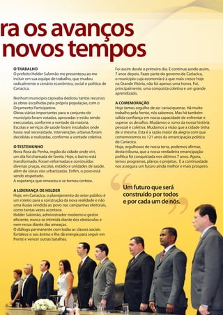 Jornal - Deputada Lúcia Dornellas - Cariacica 121 anos | PDF