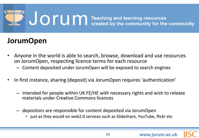 Pushing Open the Jorum | PPT