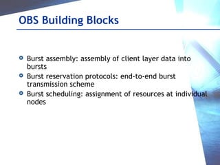 Optical Burst Switching | PPT