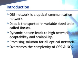 Optical Burst Switching | PPT