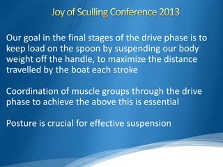 John Keogh, rowing coach: Late drive early recovery | PPT