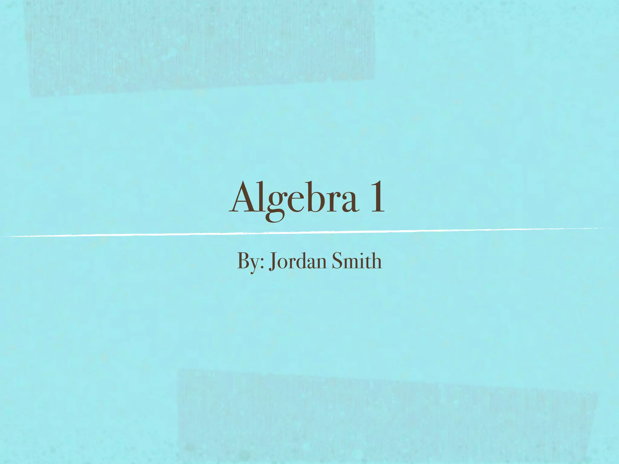 Algebra 1 Slide Show | KEY