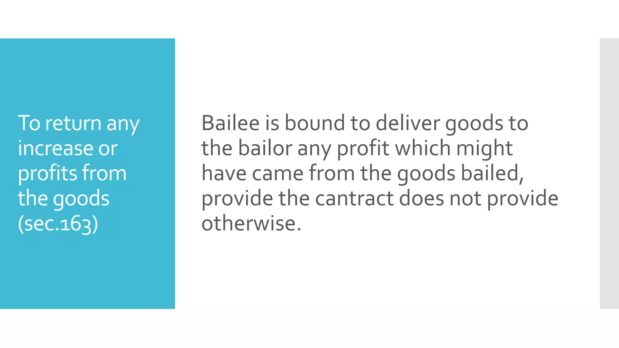 Rights and duties of bailee | PPTX