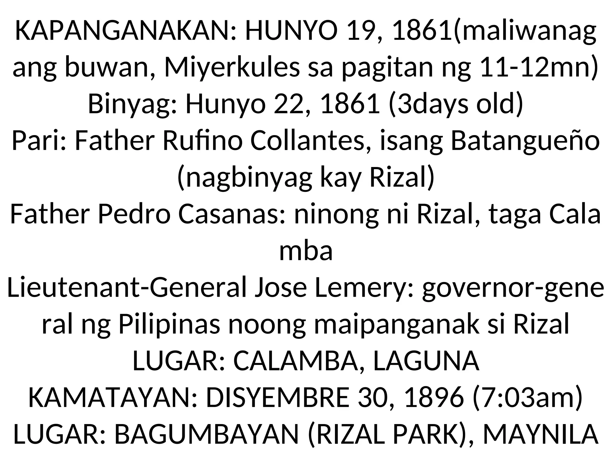 ANG TALAMBUHAY NI DR. JOSE PROTACIO RIZAL | PPT