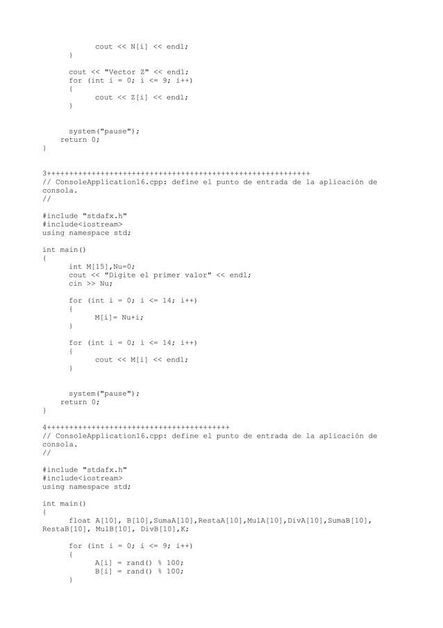 Problemas de Arreglos en c++ | PDF | Free Download