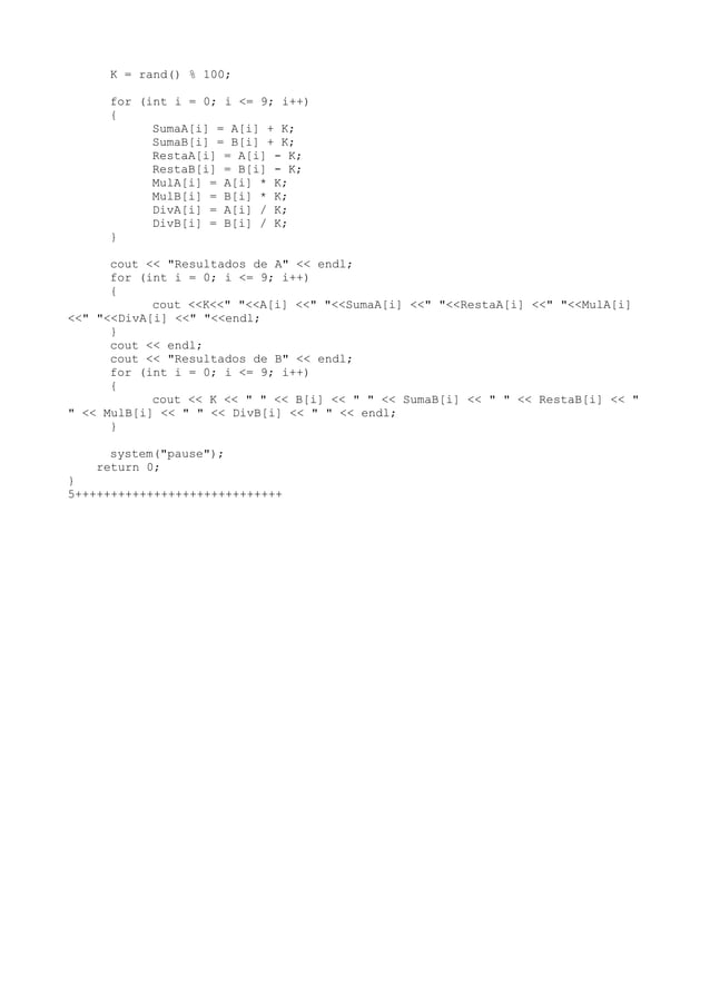Problemas de Arreglos en c++ | TXT