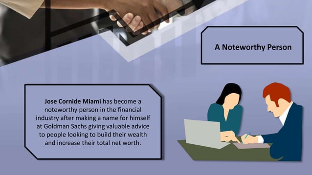 Jose Cornide Miami A Wealth Management Consultant | PPT