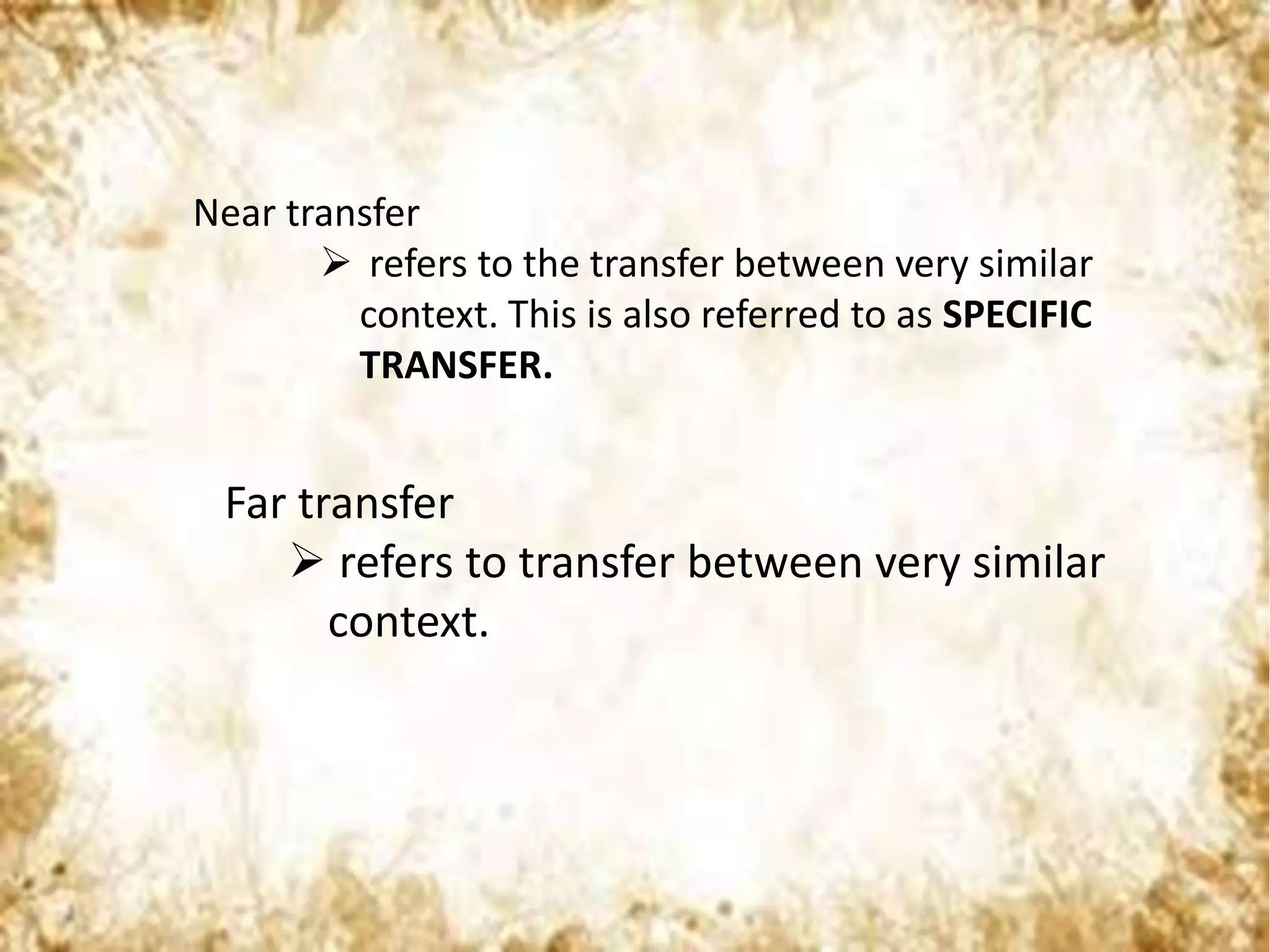 transfer of learimng | PPTX