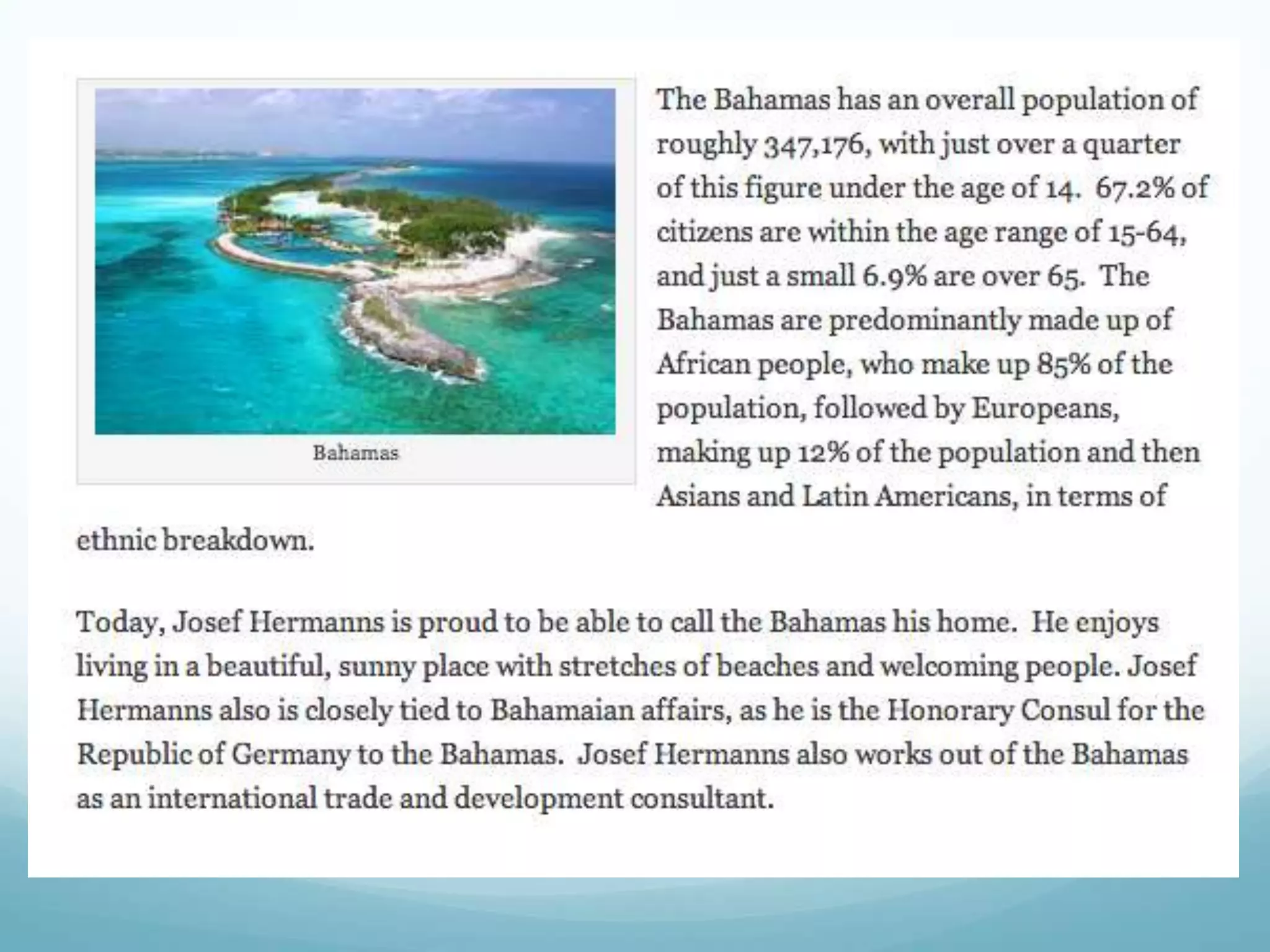 The Bahamas by Josef Hermanns | PPTX