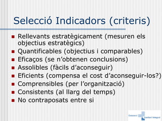 Quadre de comandament integral (QCI) - Josefina Sanchez | PDF