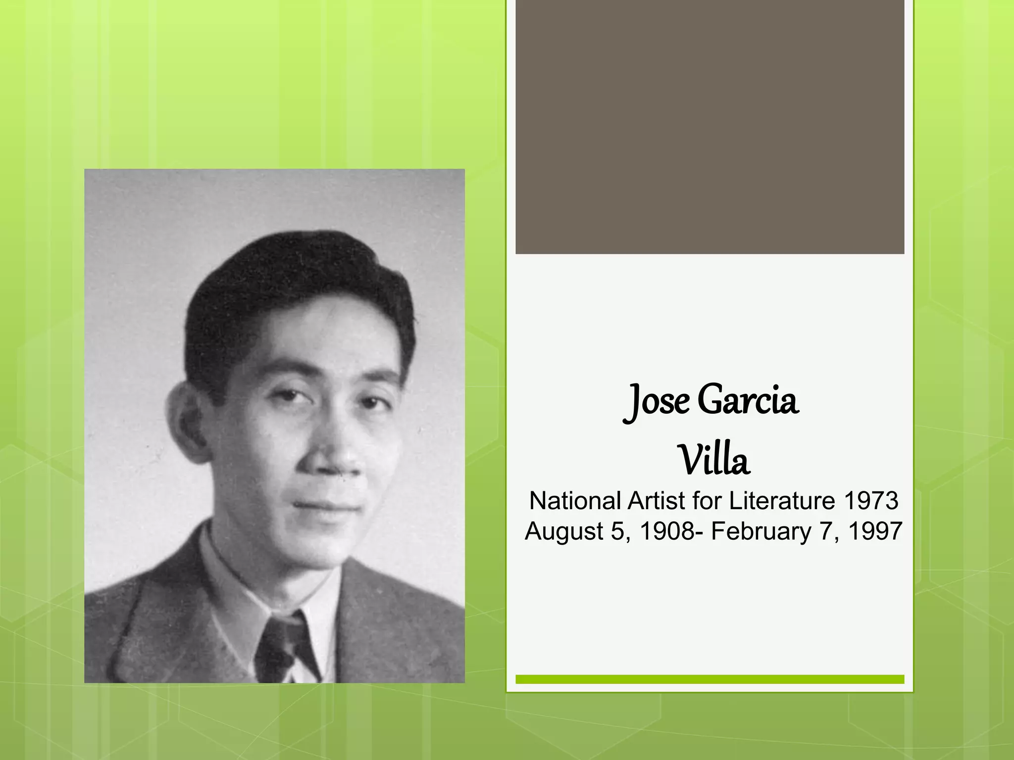 Jose Garcia Villa | PPTX