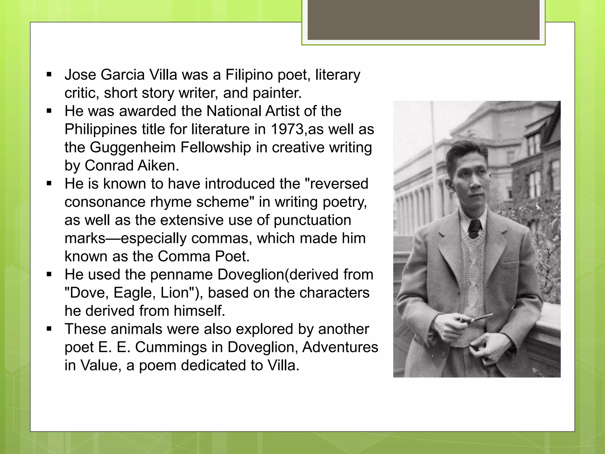 Jose Garcia Villa | PPTX