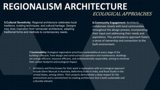 Hi tech , Regionalism , Contemporary Architecture | PPT