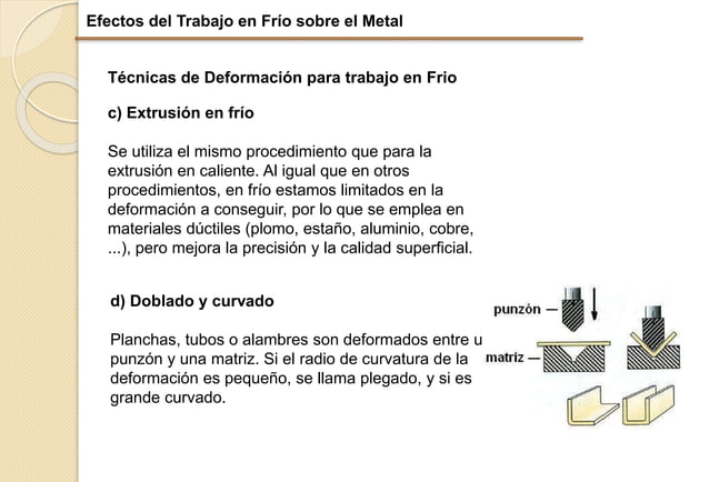 Proceso de Endurecimiento Mecanizado de Metales | PPTX