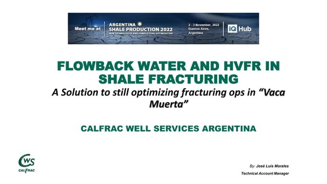 FLOWBACK WATER AND HIGH VISCOSITY FRICTION REDUCERS IN SHALE FRACTURING ...