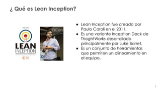 Workshop de Lean Inception | PPTX